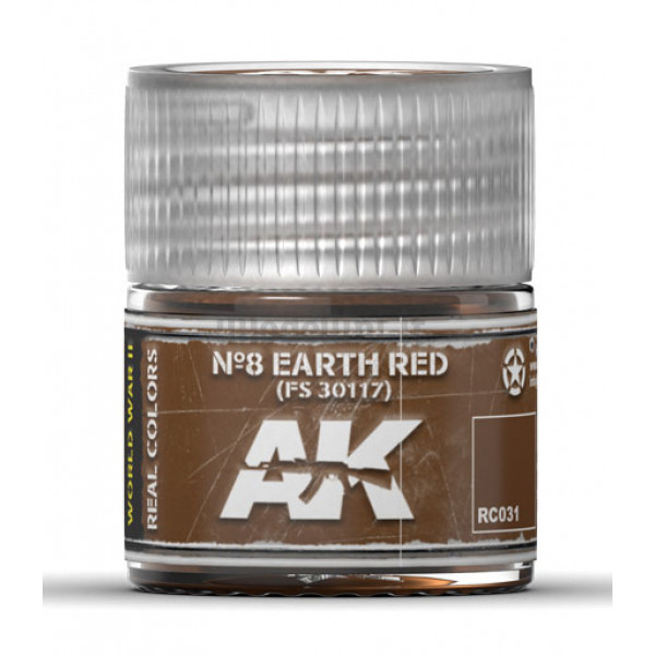 AK Interactive RC031 - Vernice Acrilica AK Real Colors n.8 Earth Red FS ...