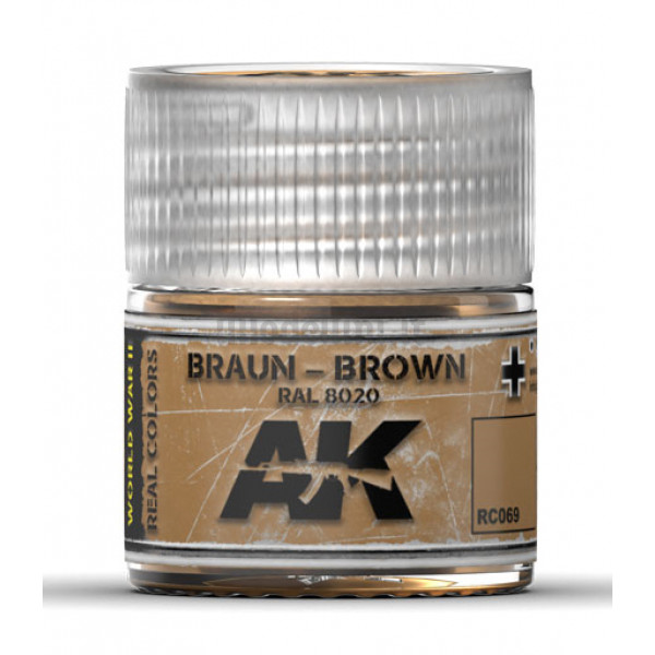 AK Interactive RC069 - Vernice Acrilica AK Real Colors Braun-Brown RAL 8020 10ml