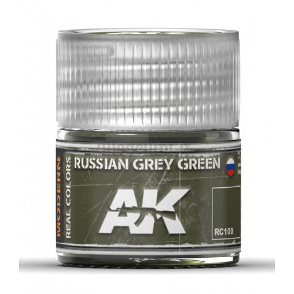 AK Interactive RC100 - Vernice Acrilica AK Real Colors Russian Grey Green 10ml