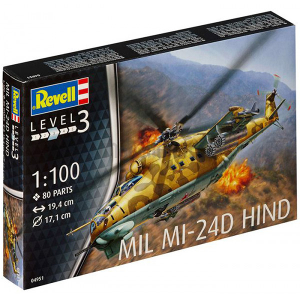 Revell 04951 - Kit Elicottero Mil Mi-24D Hind 1:100