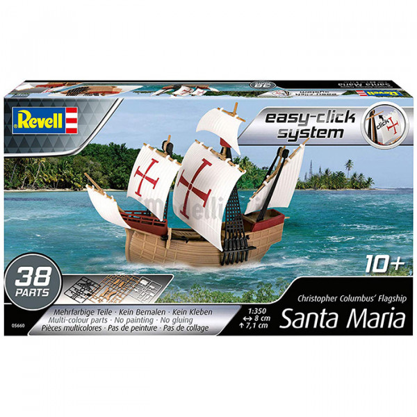 Revell 05660 - Kit Caravella Santa Maria Easy-Click 1:350