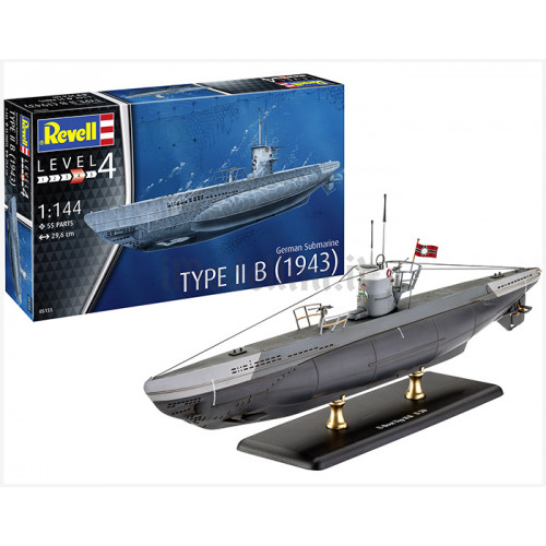 Revell 05155 - Kit Sottomarino Tedesco U-Boot Type IIB 1943 1:144