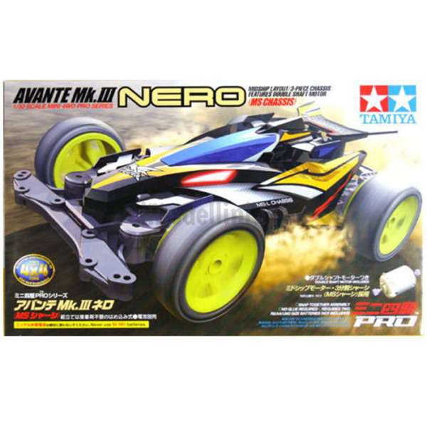 Tamiya 18627 - Mini 4WD Pro Avante Mk.III Nero con Telaio MS-L