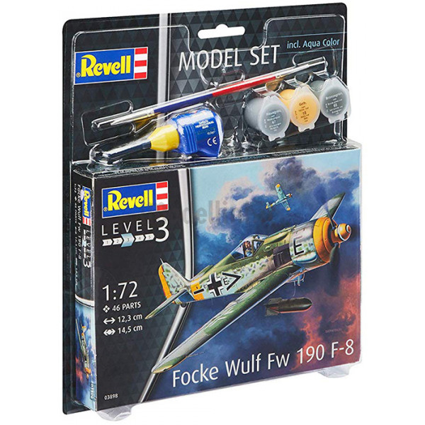 Revell 63898 - Model Set Aereo Focke Wulf Fw190 F-8 1:72