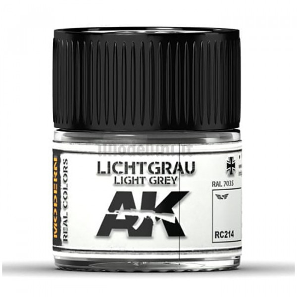 AK Interactive RC214 - Vernice Acrilica AK Real Colors Light Grey RAL 7035 10ml