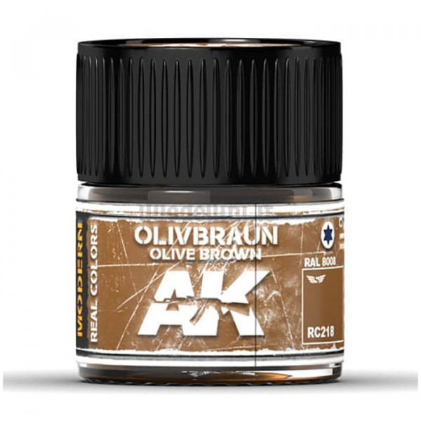 AK Interactive RC218 - Vernice Acrilica AK Real Colors Olive Brown RAL 8008 10ml