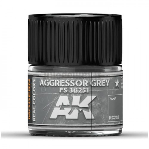AK Interactive RC248 - Vernice Acrilica AK Real Colors Aggressor Grey FS 36251 10ml