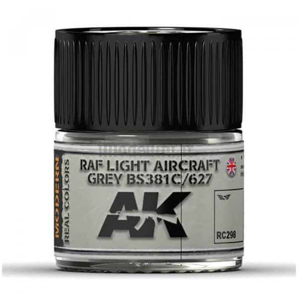 AK Interactive RC298 - Vernice Acrilica AK Real Colors RAF Light Aircraft Grey BS381C 627 10ml