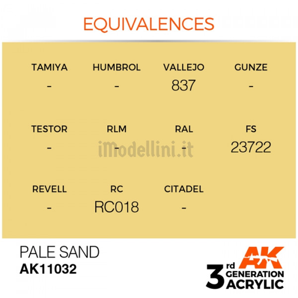AK Interactive AK11032 - Vernice Acrilica AK 3rd Gen Pale Sand