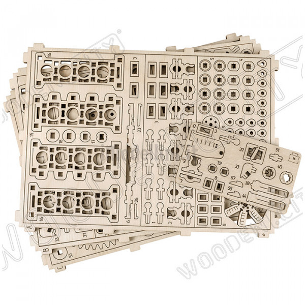 Wooden City WR316 - Puzzle 3D in Legno Motore V8