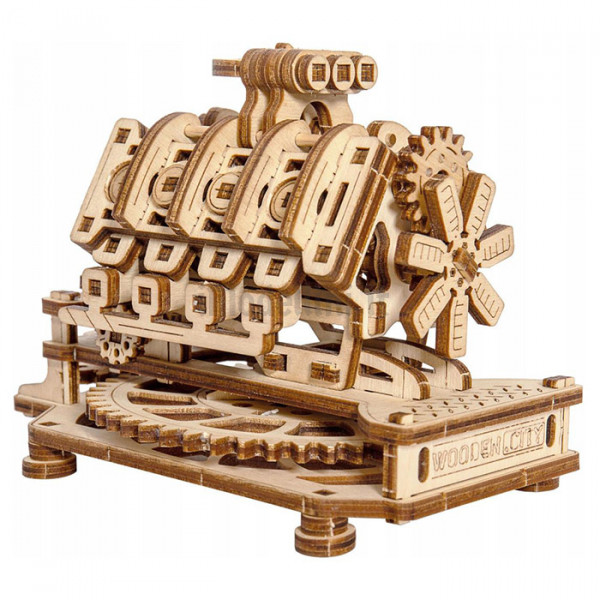 Wooden City WR316 - Puzzle 3D in Legno Motore V8