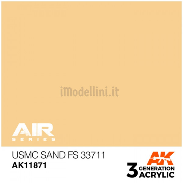 AK Interactive AK11871 - Vernice Acrilica AK Serie Air 3rd Gen USMC Sand FS 33711